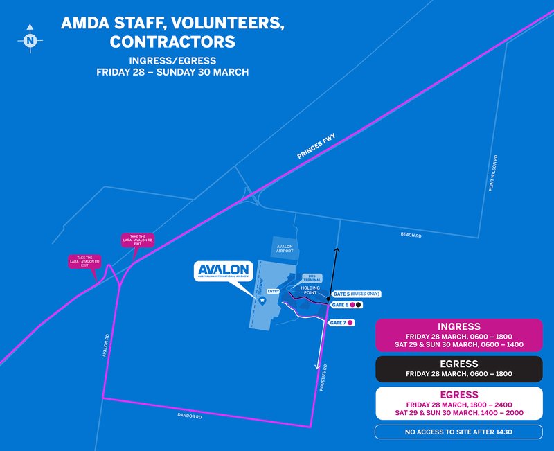 Event Crew Access Maps | Avalon Australian International Airshow