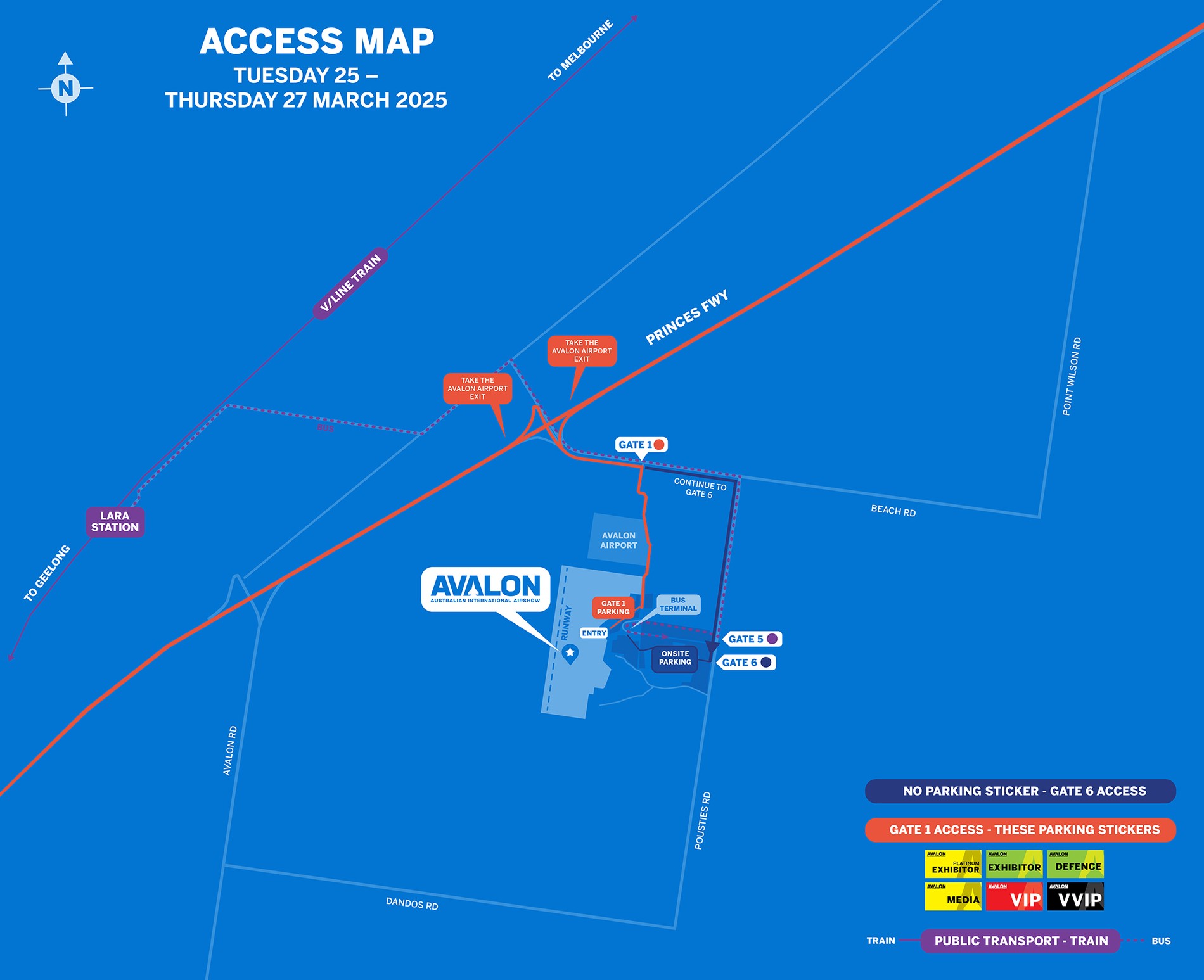 Access Map - TUES to THURS | Avalon Australian International Airshow